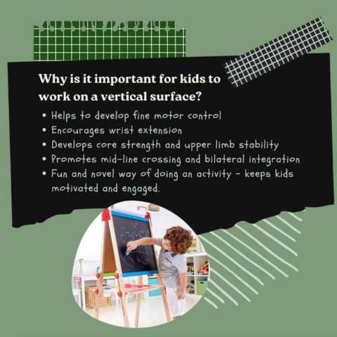 Why it is important for our children to work on a vertical surface ...