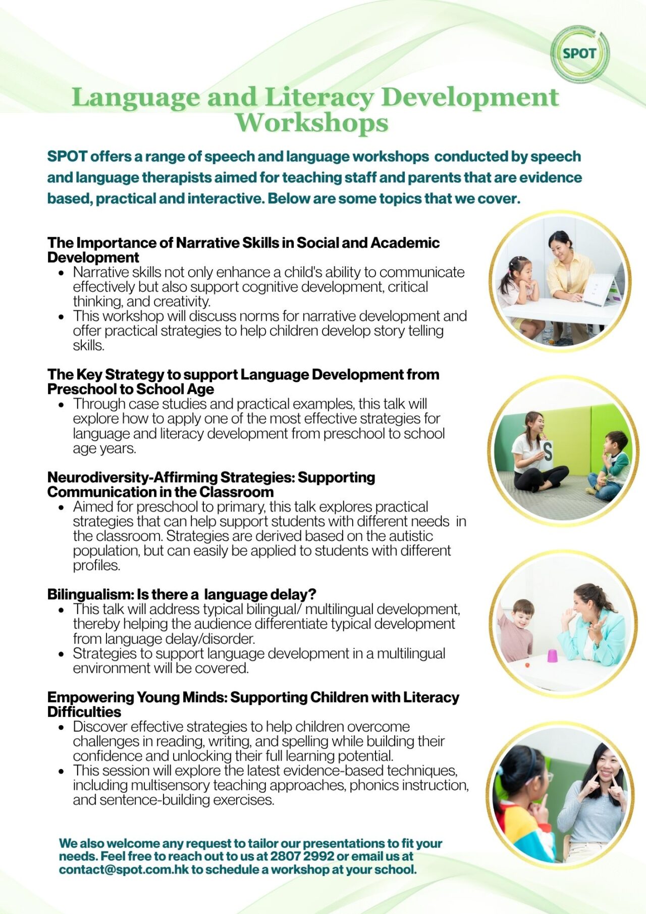 Talks, Workshops and Presentations - SPOT Children's Therapy Centre